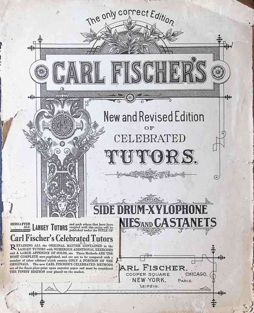 Fischer - Celebrated Tutors, side drum-xylophone, tympanies, catanets